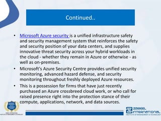 What is Microsoft Azure Security?-Microsoft Azure security | PPT
