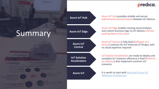 Microsoft azure services dedicated for IoT solutions | PPTX