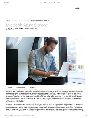 Microsoft azure storage - course gate | PDF