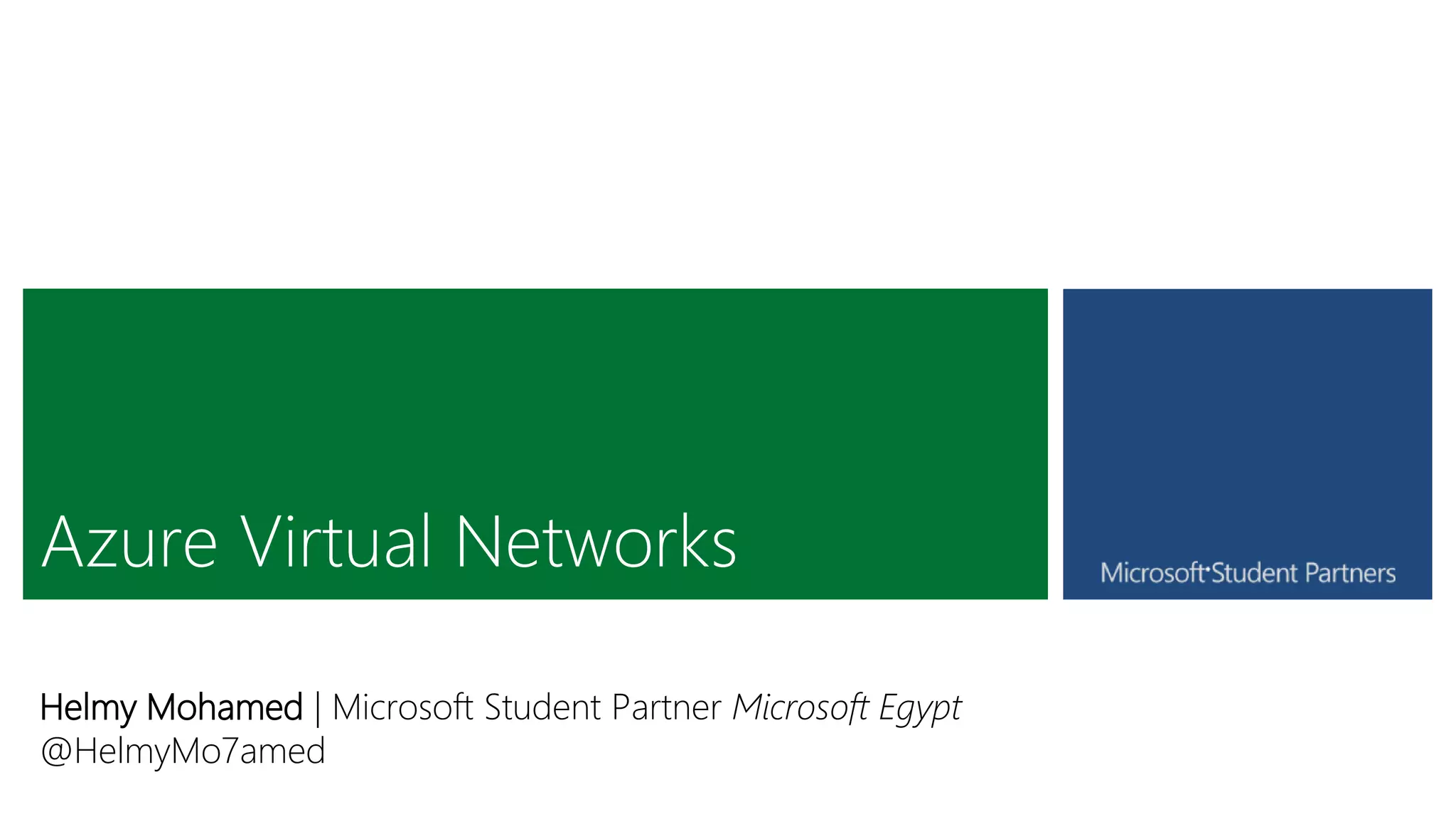 Microsoft Azure Virtual Networks | PPTX
