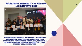Microsoft Bennett Hackathon – AI Innovate 2025, bennett.edu.in