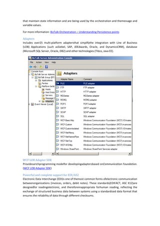 Microsoft BizTalk server seen by the programmer’s eyes | PDF