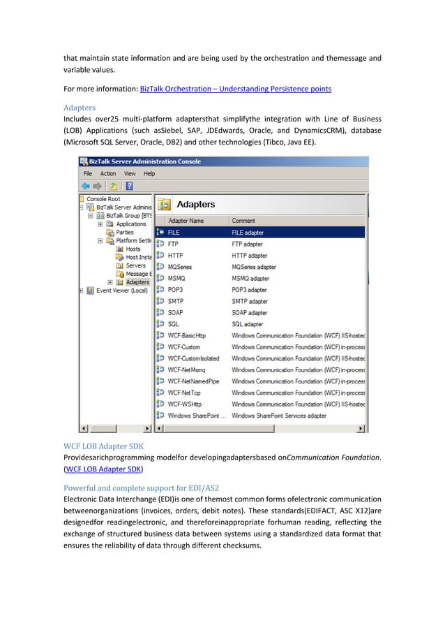 Microsoft BizTalk server seen by the programmer’s eyes | PDF