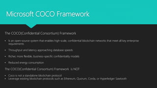 Microsoft blockchain vision - enterprise smart contracts, coco ...