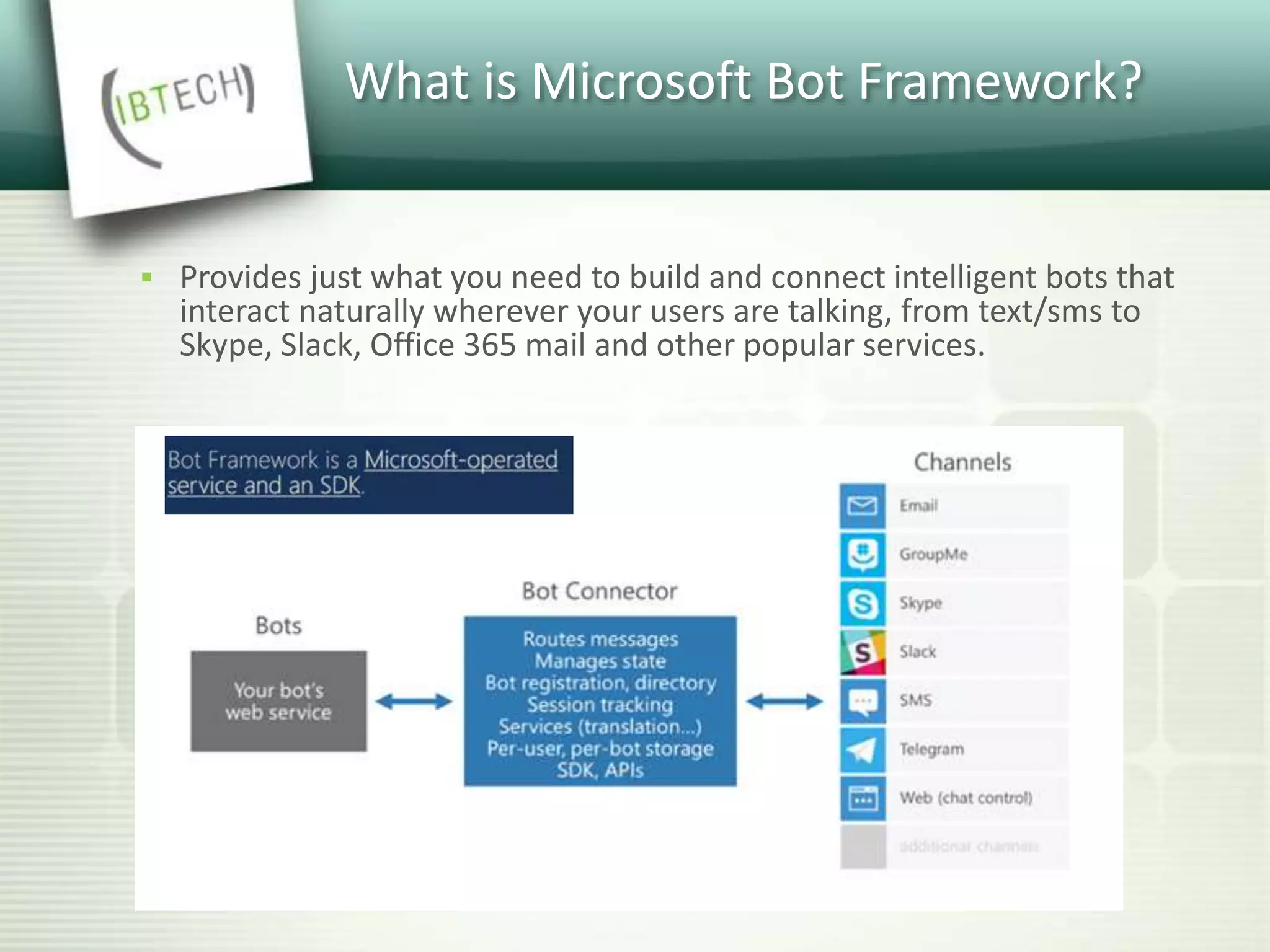 Microsoft bot framework | PPTX