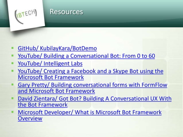 Microsoft bot framework | PPTX