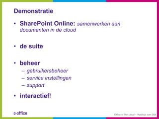 Microsoft BPOS overzicht en demonstratie | PPT