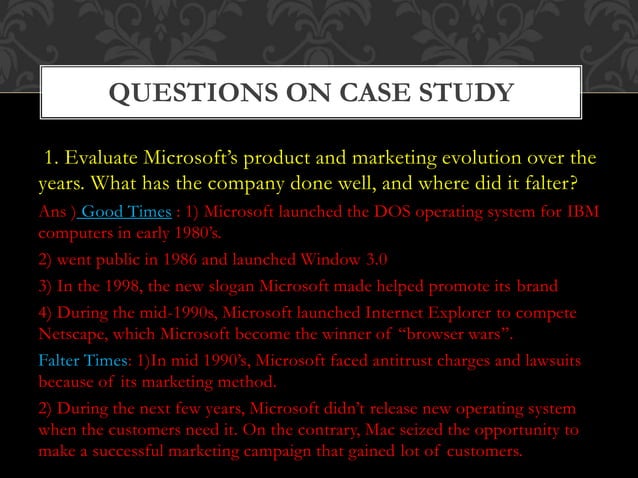Microsoft case study | PPT