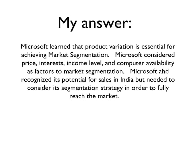 Microsoft case study revised | PPT
