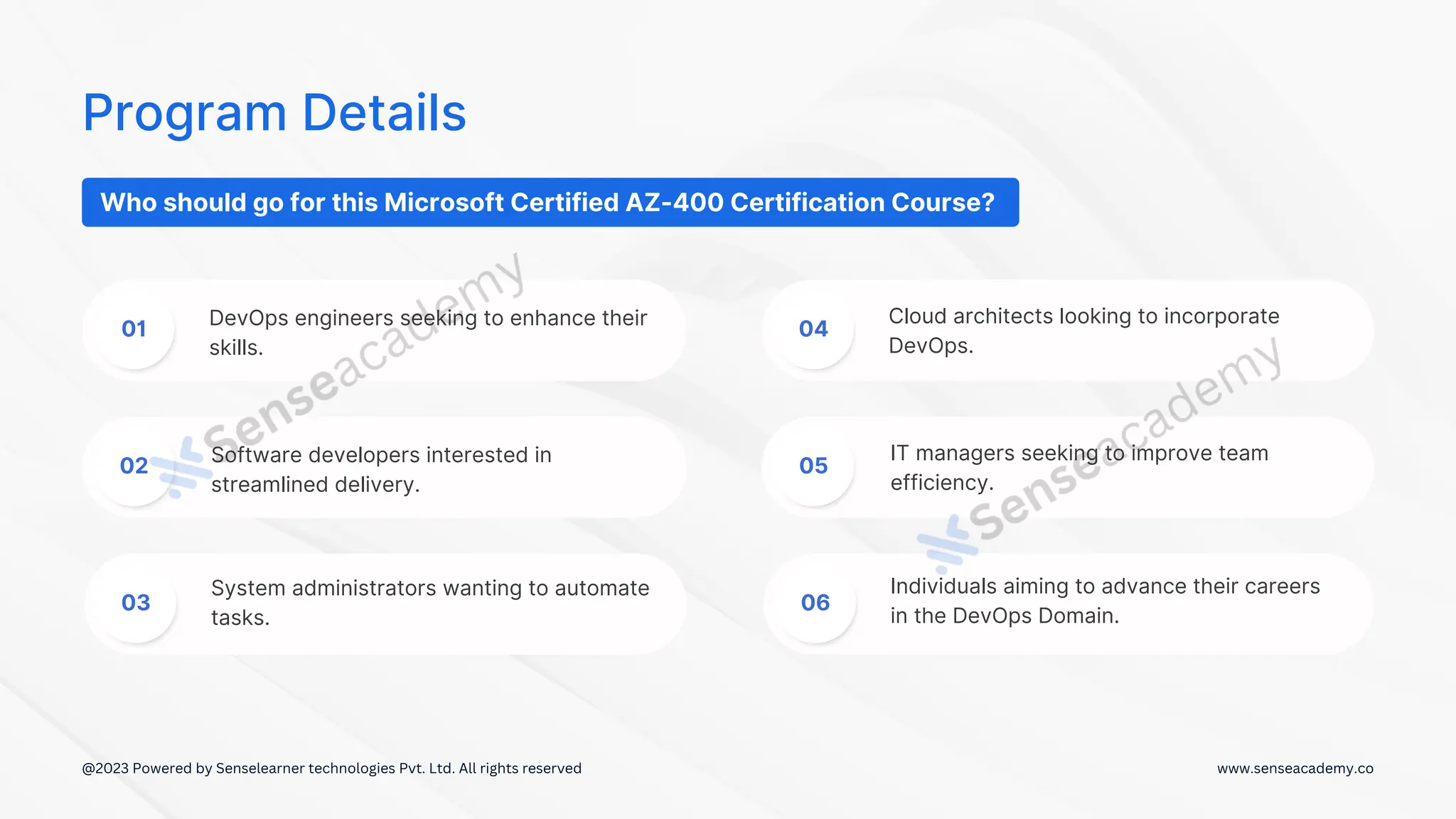 Microsoft Certified DevOps Engineer Expert AZ-400| Senseacademy | PDF