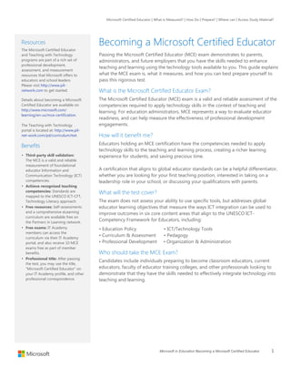 Microsoft certified educator_study_guide | PDF