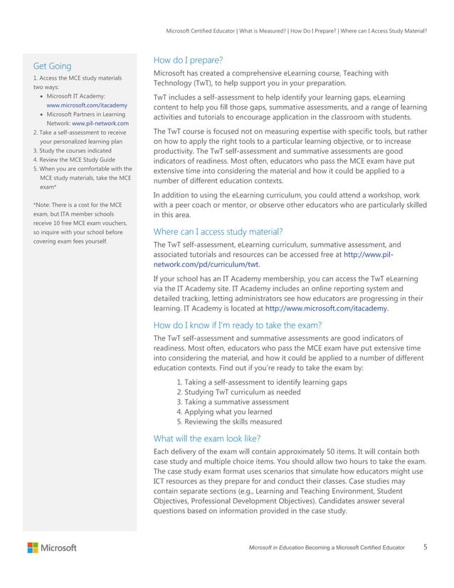 Microsoft certified educator_study_guide | PDF