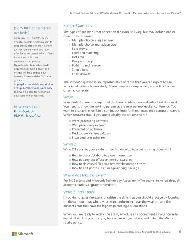 Microsoft certified educator_study_guide | PDF