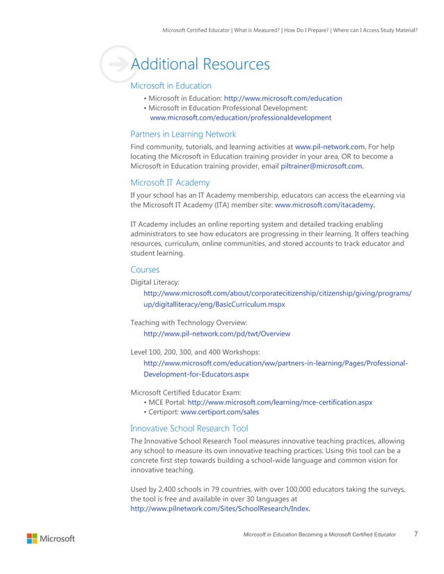 Microsoft certified educator_study_guide | PDF