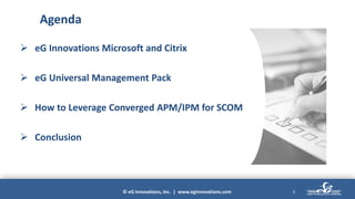 Microsoft, Citrix and SCOM: EOL or a New Beginning ? | PPTX