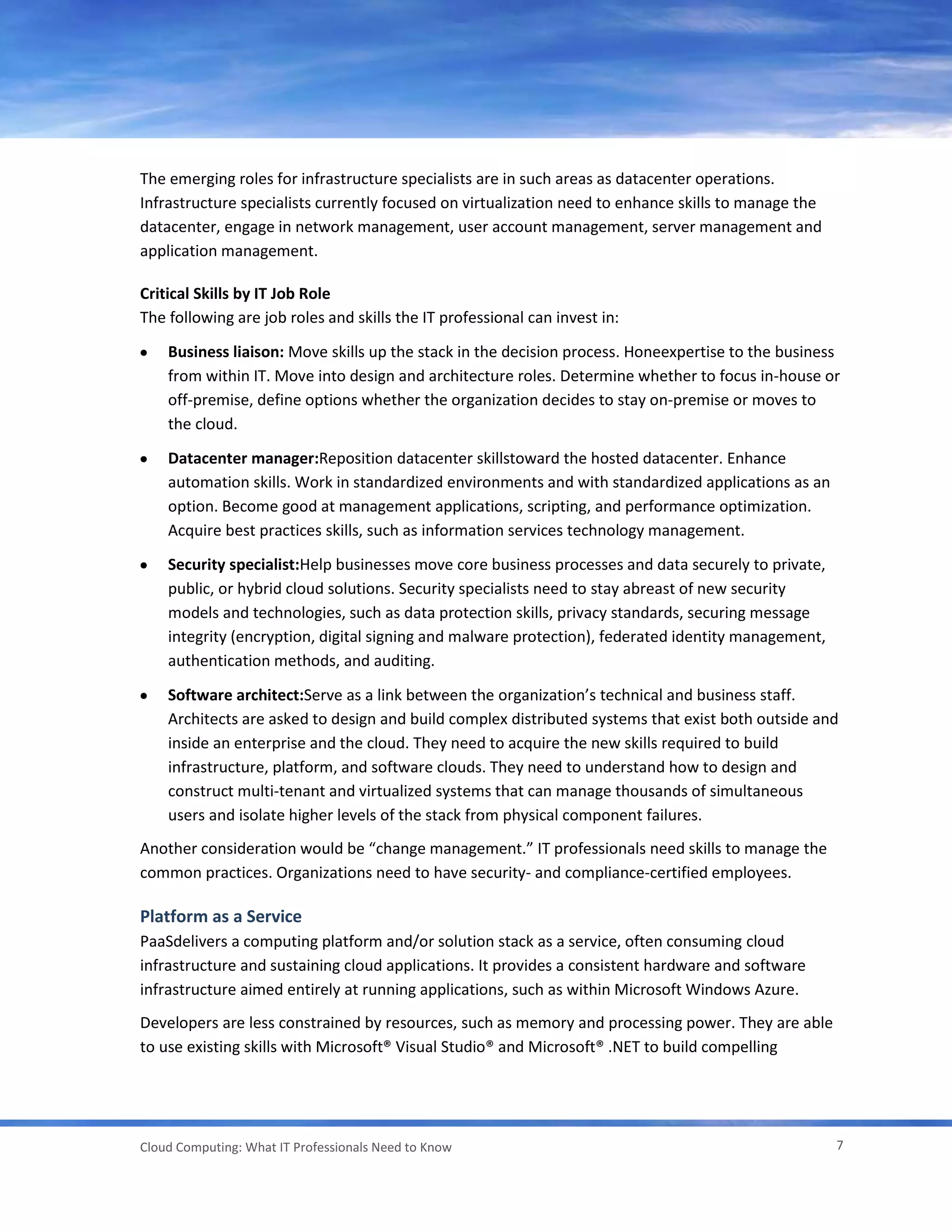 Microsoft cloud whitepaper | PDF