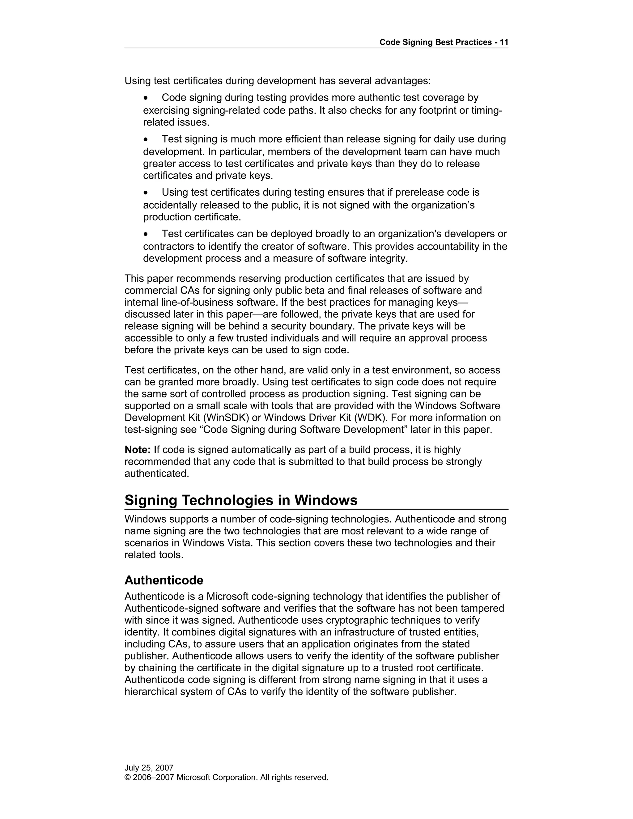 Microsoft Code Signing Certificate Best Practice - CodeSignCert.com