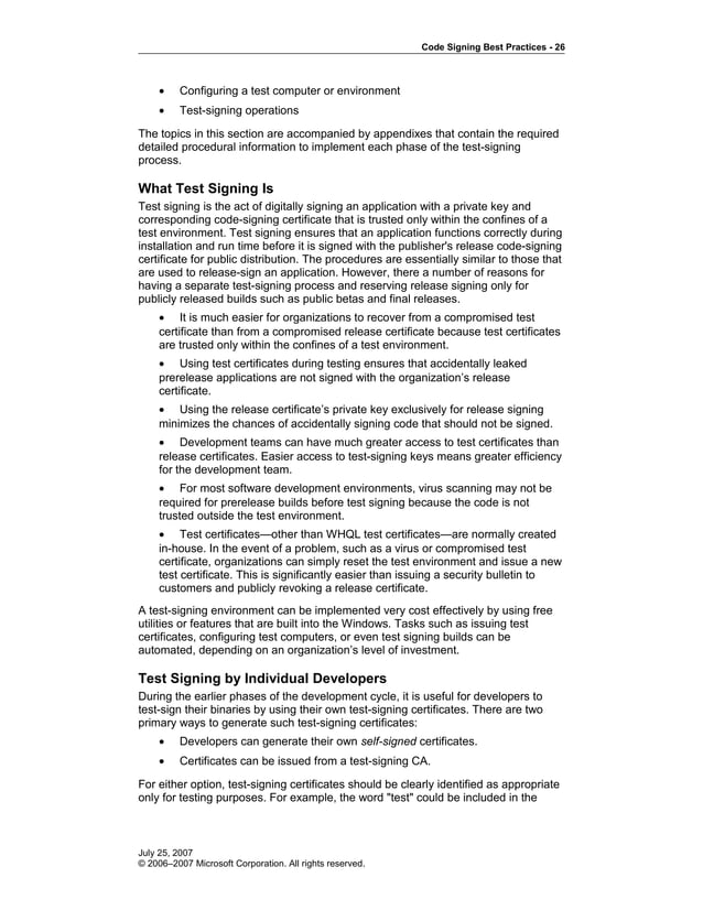 Microsoft Code Signing Certificate Best Practice - CodeSignCert.com