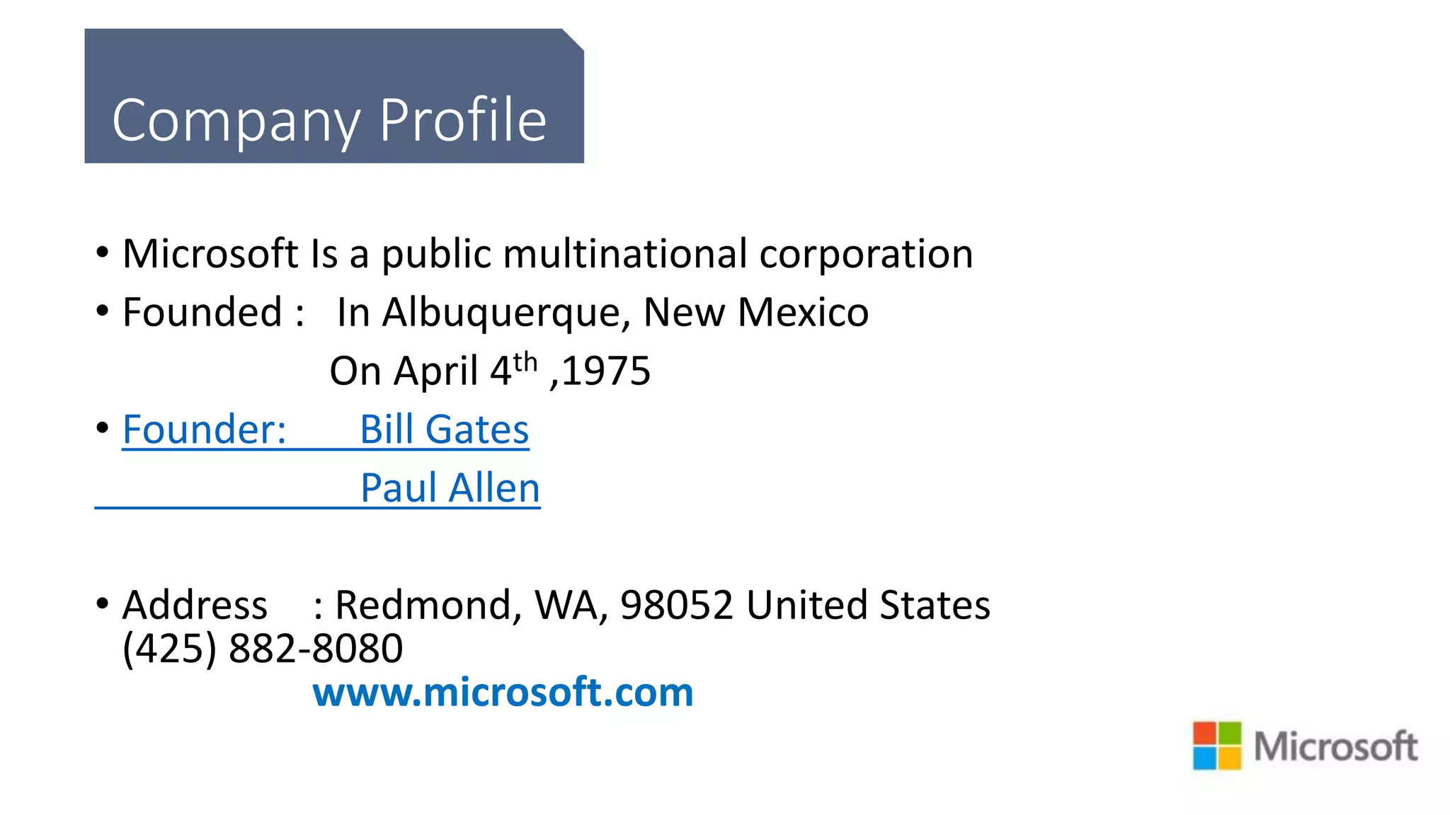 Microsoft company | PPTX