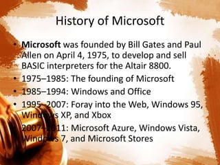 Microsoft company | PPTX