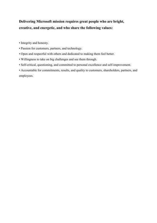 Microsoft corporation case analysis | DOCX