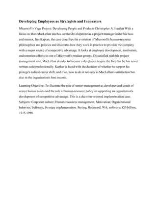 Microsoft corporation case analysis | DOCX
