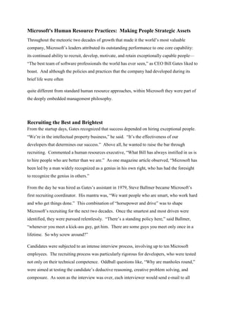 Microsoft corporation case analysis | DOCX