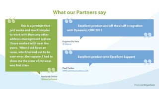 Microsoft CRM Roadshow Presentation by Postcode Anywhere | PPTX