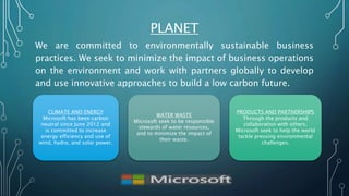 Corporate Social Responsibility of Microsoft Corporation | PPT