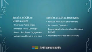 Corporate Social Responsibility of Microsoft Corporation | PPT