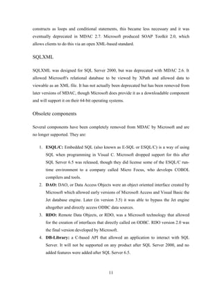 Microsoft data access components | PDF