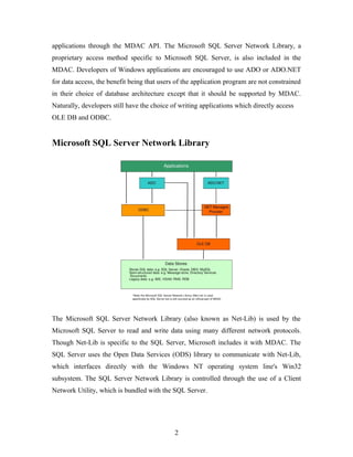 Microsoft data access components | PDF
