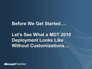 Microsoft deployment toolkit 2010 final | PPTX