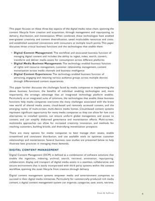 The Digital Media Value Chain: A Path to Content Monetization | PDF