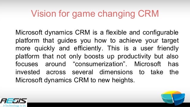 Microsoft discusses a vision for game changing CRM