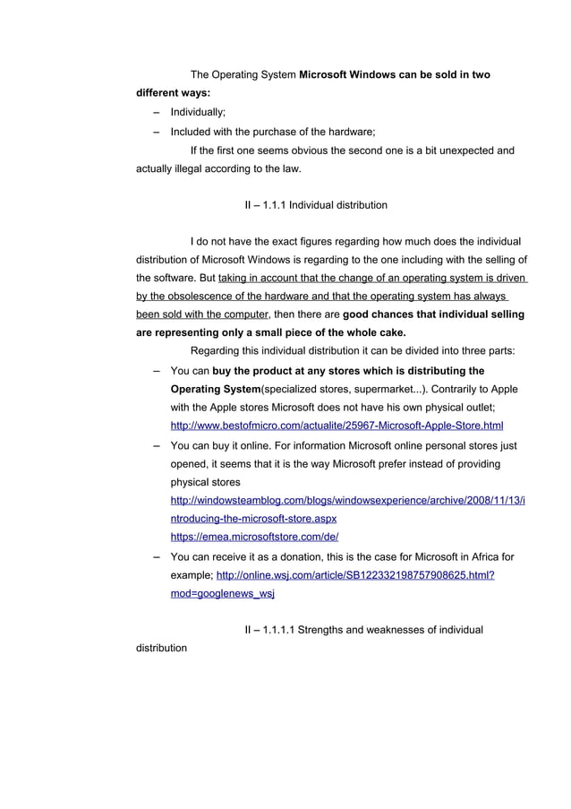 Microsoft Distribution Policies Report Example | PDF