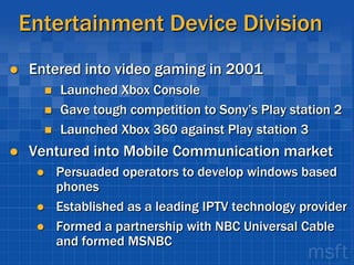 Microsoft Diversification Strategy Final | PPTX