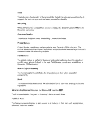 Microsoft dynamics 365 | PDF