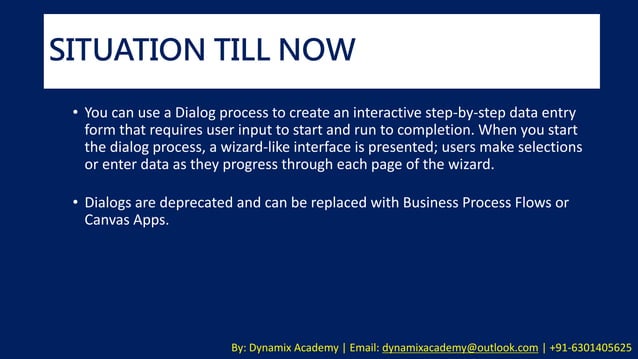 Microsoft dynamics 365 V9 Deprecated features - Dialog Process ... Microsoft dynamics 365 V9 Deprecated features - Dialog Process ...
