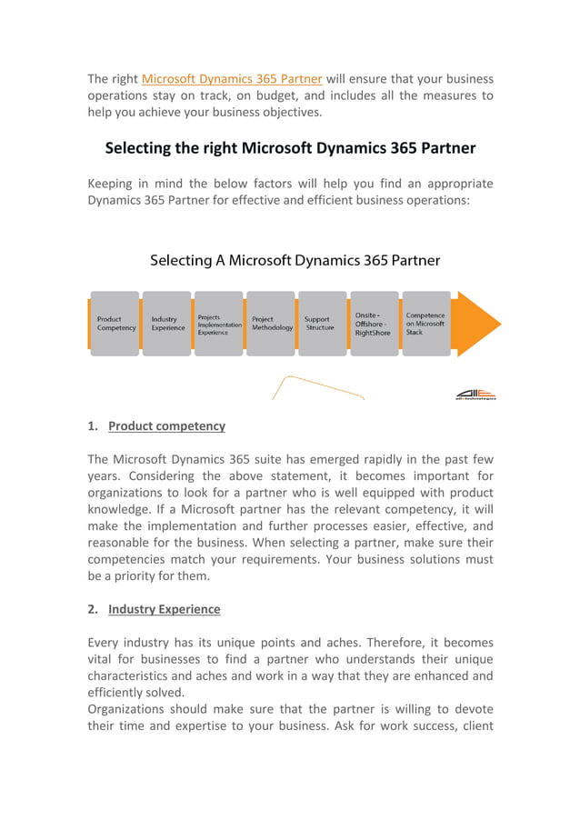 Microsoft Dynamics 365 Partners | PDF