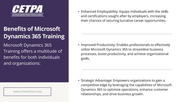 Microsoft Dynamics 365 Training.pptx | Online Education | Education