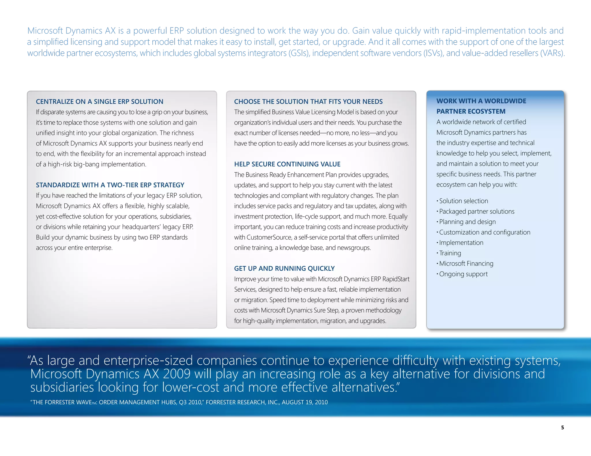 Microsoft dynamics ax - a new generation in ERP | PDF