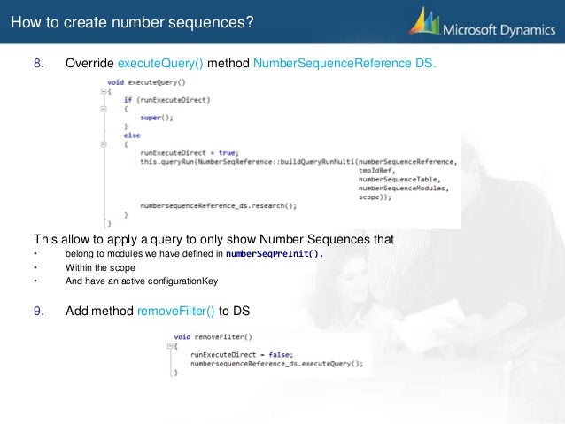 Microsoft dynamics ax2012 : Number Sequence Framework, Step by Step