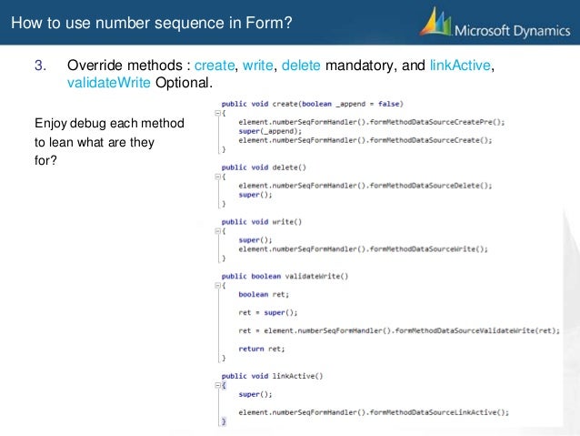 Microsoft dynamics ax2012 : Number Sequence Framework, Step by Step