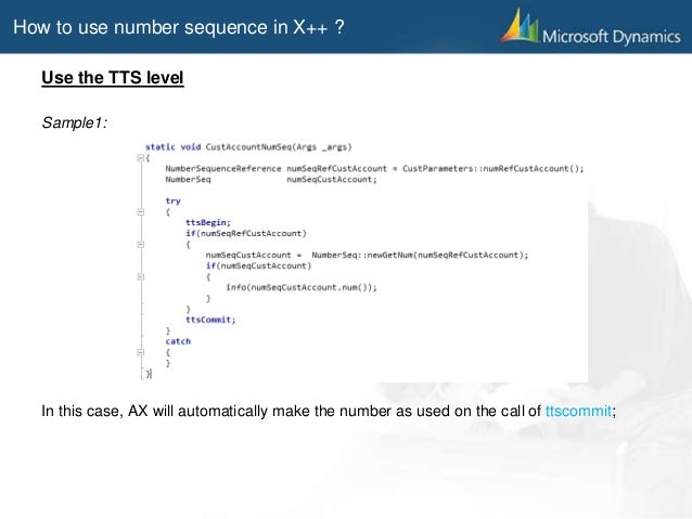Microsoft Dynamics Ax2012 Number Sequence Framework Step By Step