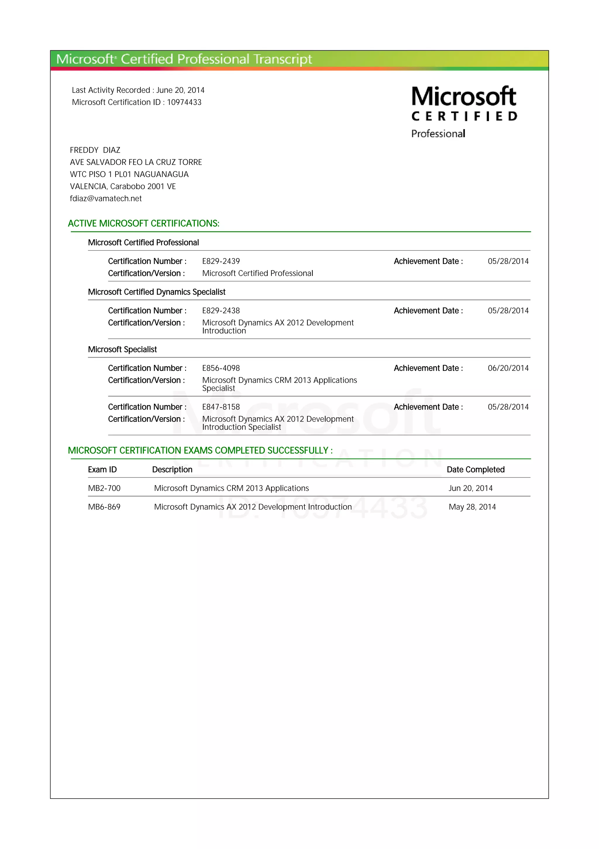 Microsoft Dynamics AX 2012 Certification | PDF