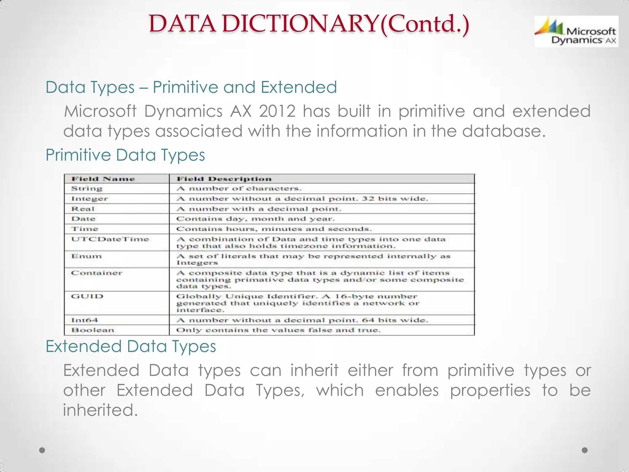 Microsoft dynamics ax 2012 development introduction part 1/3 | PPTX