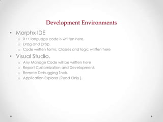 Microsoft dynamics ax 2012 development introduction part 1/3 | PPTX