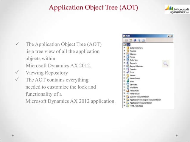 Microsoft Dynamics Ax 2012 Development Introduction Part 13 Pptx Databases Computer