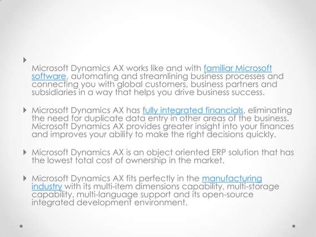 Microsoft dynamics ax 2012 development introduction part 1/3 | PPTX ...